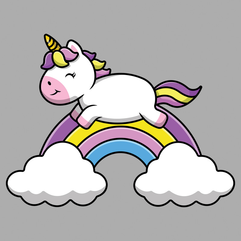 قیمت و خرید استیکر پارچه و لباس مدل dtf طرح یونیکورن کد H15.711 مجموعه 4 عددی