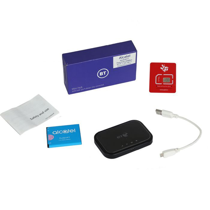 قیمت و خرید مودم 4G آلکاتل مدل Mini Hub BT70 به همراه 30 گیگابایت اینترنت