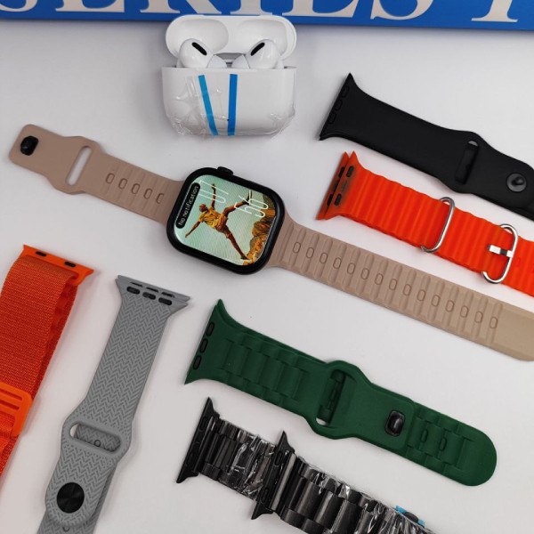 قیمت و خرید ساعت هوشمند 45میلی‌متر ویسمی مدل wisme-x15 با بند سیلیکونی به همراه هدفون