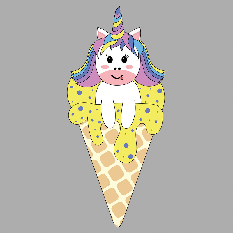 قیمت و خرید استیکر پارچه و لباس مدل dtf طرح یونیکورن کد H20.343 مجموعه 3 عددی