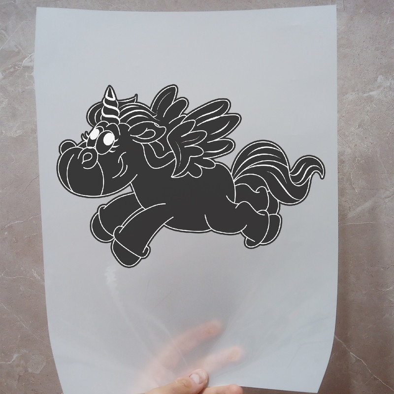 قیمت و خرید استیکر پارچه و لباس مدل dtf طرح یونیکورن کد H20.1201 مجموعه 3 عددی