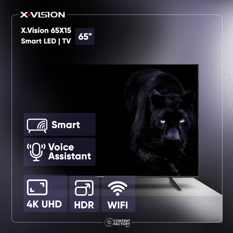 قیمت و خرید تلویزیون ال ای دی هوشمند ایکس ویژن مدل 65X15 سایز 65 اینچ