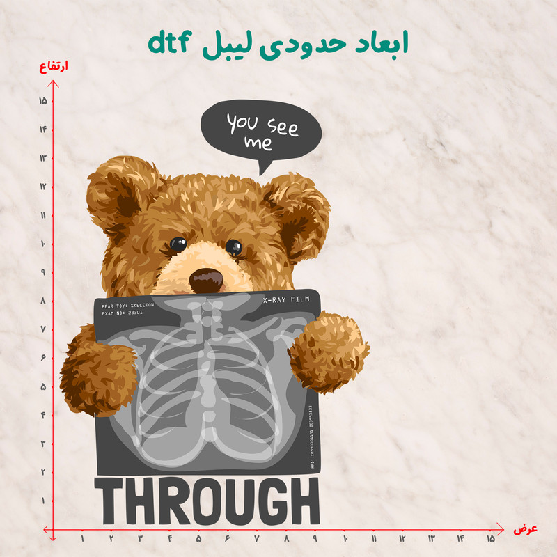 قیمت و خرید استیکر پارچه و لباس مدل dtf طرح تدی کد H15.113 مجموعه 24 عددی