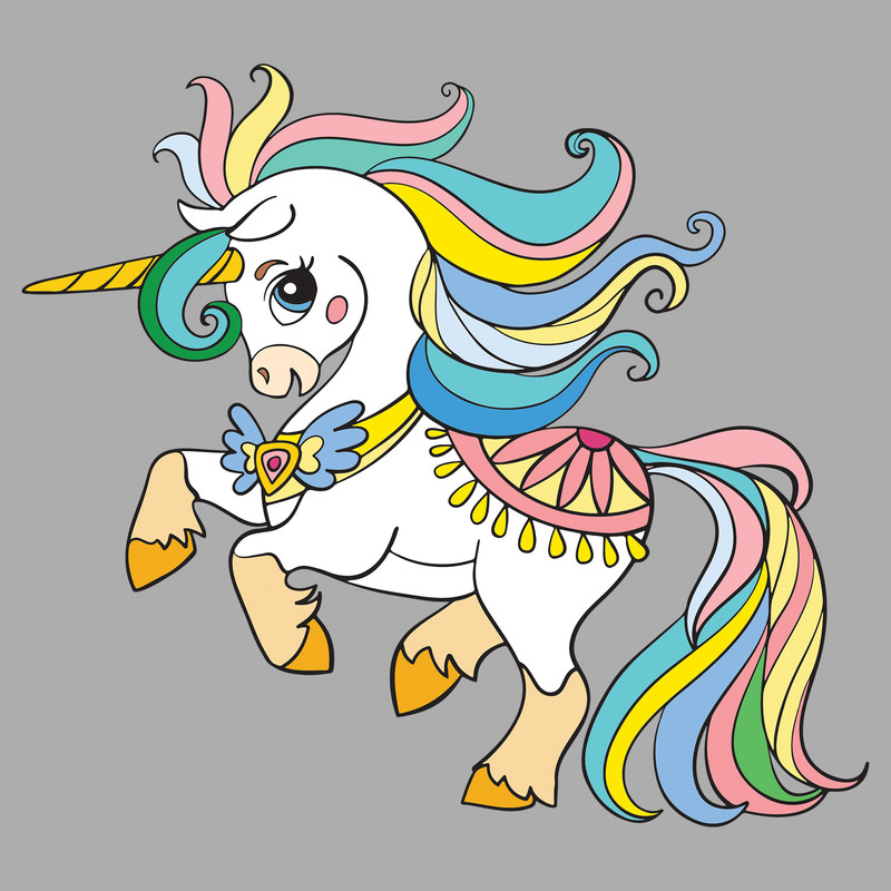 قیمت و خرید استیکر پارچه و لباس مدل dtf طرح یونیکورن کد H20.808 مجموعه 3 عددی