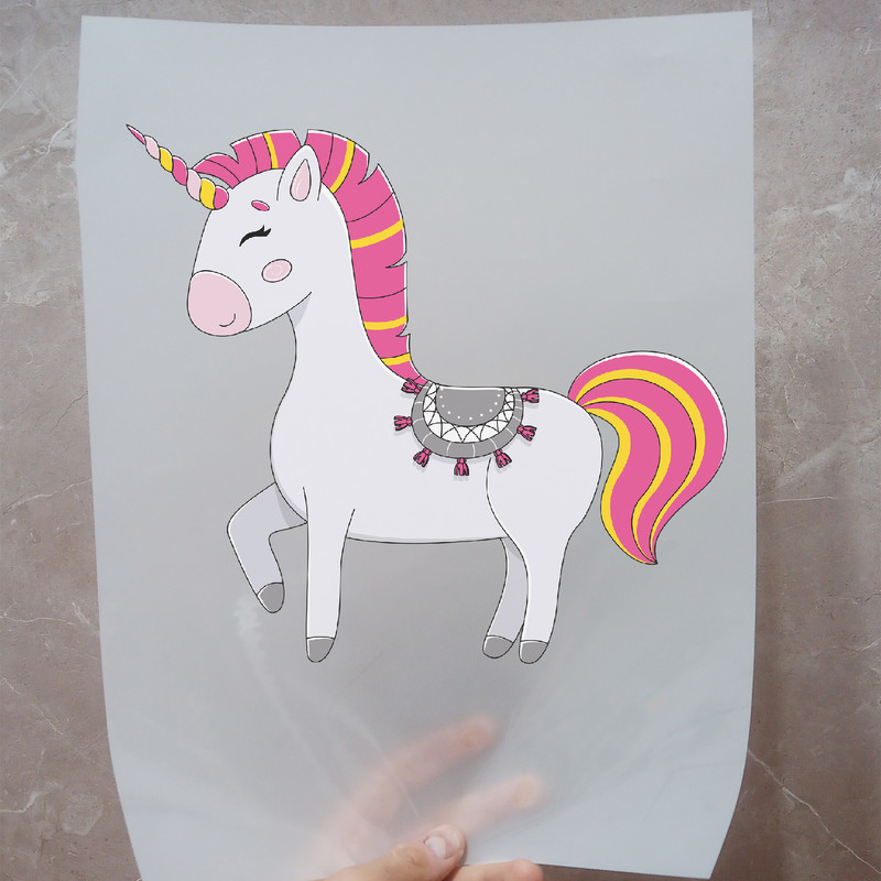 قیمت و خرید استیکر پارچه و لباس مدل dtf طرح یونیکورن کد H20.868 مجموعه 3 عددی