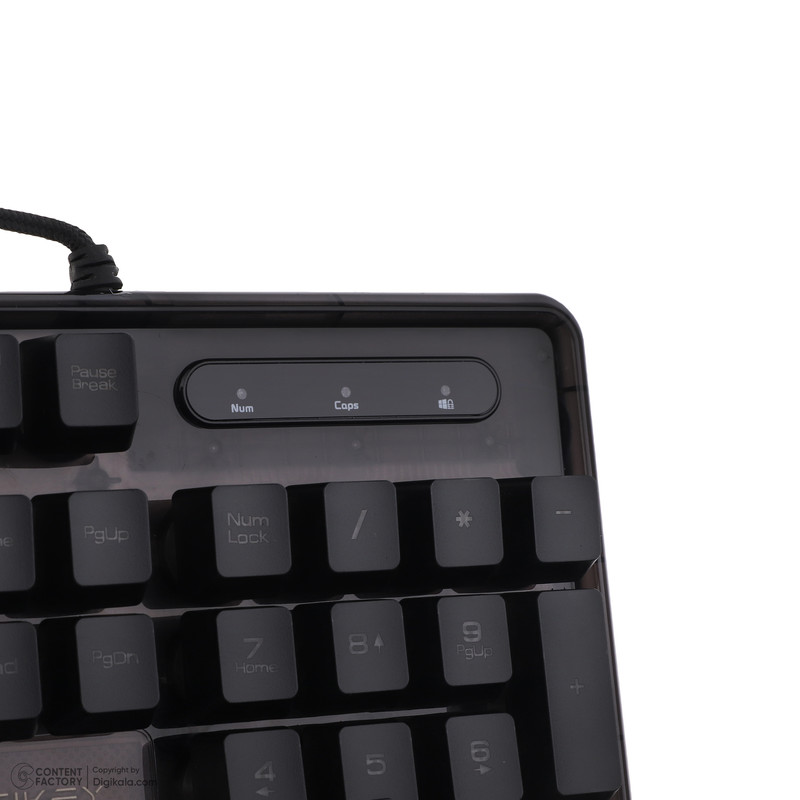 قیمت و خرید کیبورد گیمینگ لاجی کی مدل K230B، سوییچ ممبران، Full-Size، نورپردازی RGB