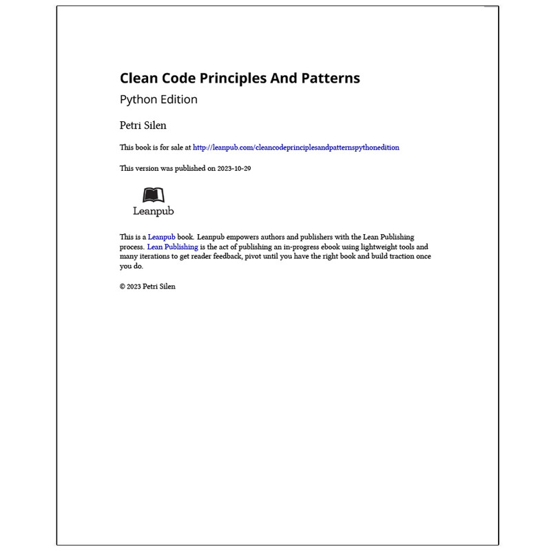 قیمت و خرید کتاب Clean Code Principles And Patterns Python Edition اثر