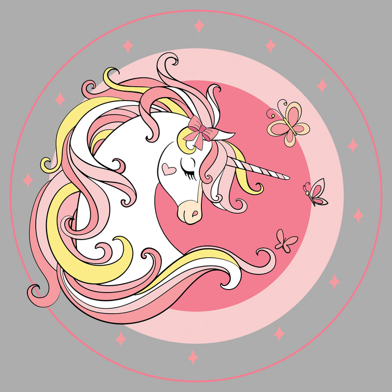 قیمت و خرید استیکر پارچه و لباس مدل dtf طرح یونیکورن کد H15.246 مجموعه 4 عددی