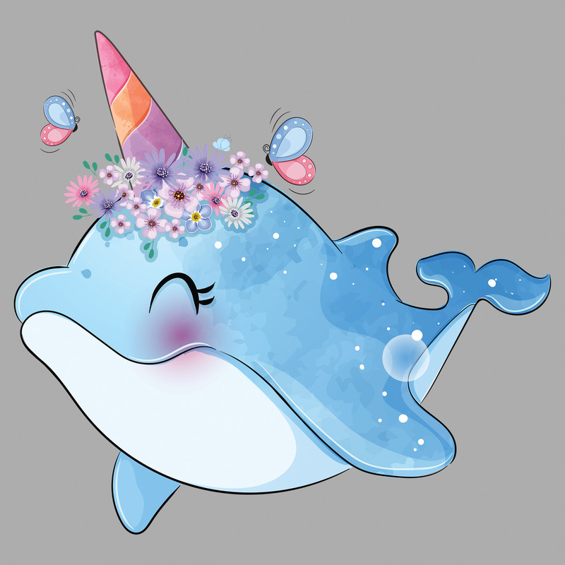 قیمت و خرید استیکر پارچه و لباس مدل dtf طرح یونیکورن کد H20.470 مجموعه 6 عددی