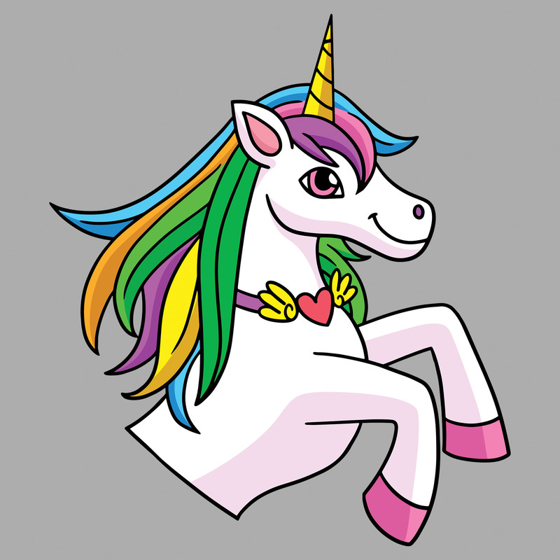 قیمت و خرید استیکر پارچه و لباس مدل dtf طرح یونیکورن کد H20.798 مجموعه 3 عددی