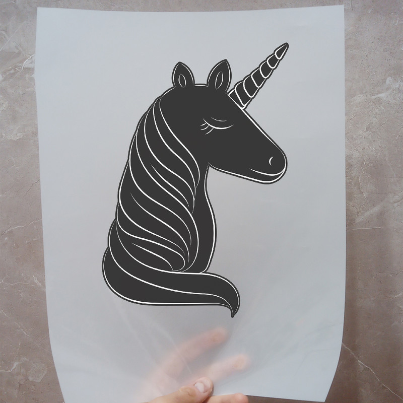 قیمت و خرید استیکر پارچه و لباس مدل dtf طرح یونیکورن کد H15.1212 مجموعه 4 عددی