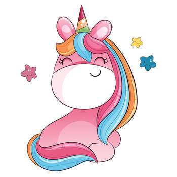 قیمت و خرید استیکر پارچه و لباس مدل dtf طرح یونیکورن کد H20.447 مجموعه 3 عددی