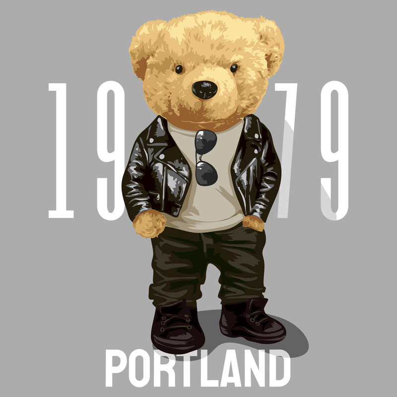 قیمت و خرید استیکر پارچه و لباس مدل dtf طرح تدی کد H15.152 مجموعه 4 عددی