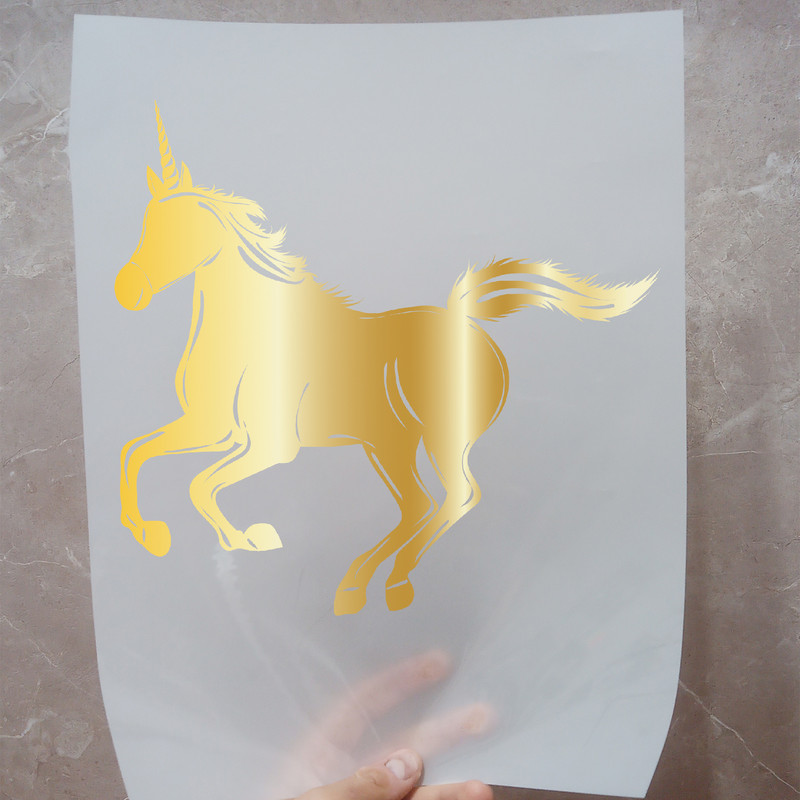 قیمت و خرید استیکر پارچه و لباس مدل dtf طرح یونیکورن کد H15.1108 مجموعه 4 عددی