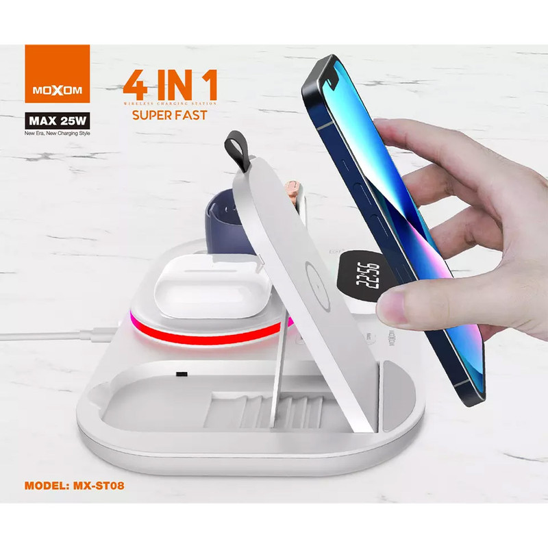 قیمت و خرید شارژر بی سیم موکسوم مدل MX-ST08