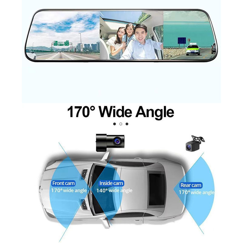 قیمت و خرید دوربین فیلم برداری ثبت وقایع خودرو مدل آینه‌ای لمسی RoadLens-WS8