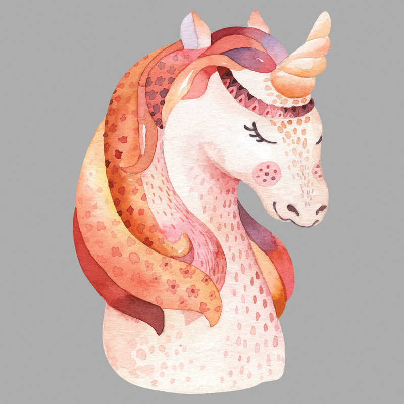 قیمت و خرید استیکر پارچه و لباس مدل dtf طرح یونیکورن کد H20.481 مجموعه 6 عددی