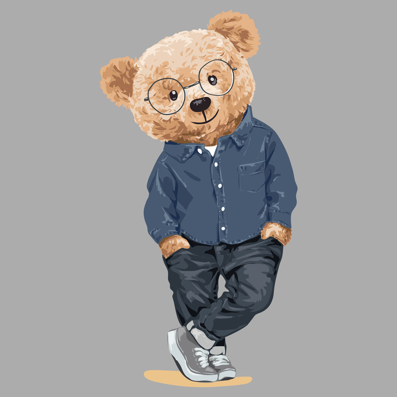 مشخصات، قیمت و خرید استیکر پارچه و لباس مدل dtf طرح تدی کد H30.200 مجموعه 24 عددی | دیجی‌کالا