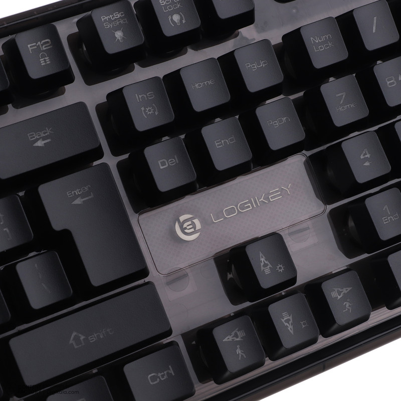 قیمت و خرید کیبورد گیمینگ لاجی کی مدل K230B، سوییچ ممبران، Full-Size، نورپردازی RGB