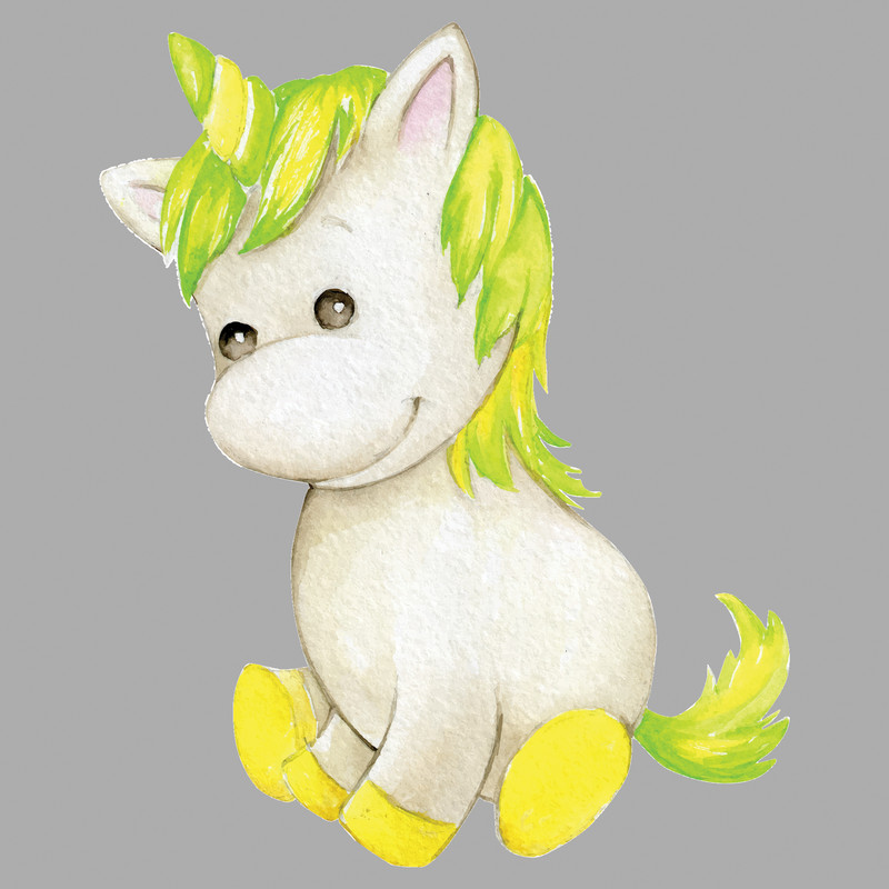 قیمت و خرید استیکر پارچه و لباس مدل dtf طرح یونیکورن کد H15.526 مجموعه 4 عددی