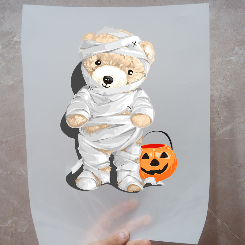 قیمت و خرید استیکر پارچه و لباس مدل dtf طرح تدی کد H30.202 مجموعه 24 عددی