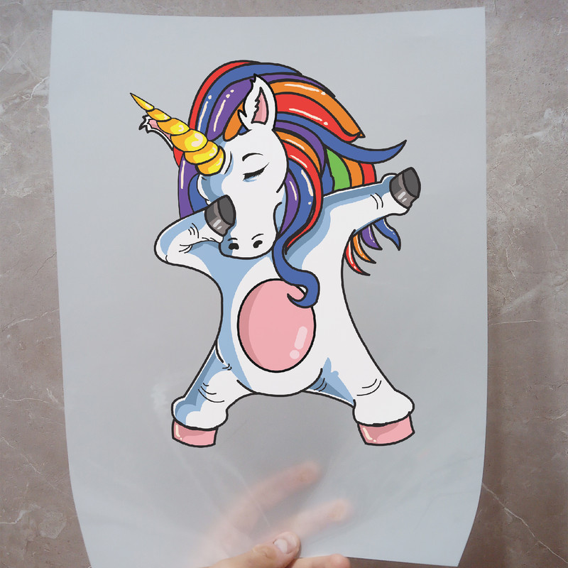 قیمت و خرید استیکر پارچه و لباس مدل dtf طرح یونیکورن کد H20.854 مجموعه 3 عددی