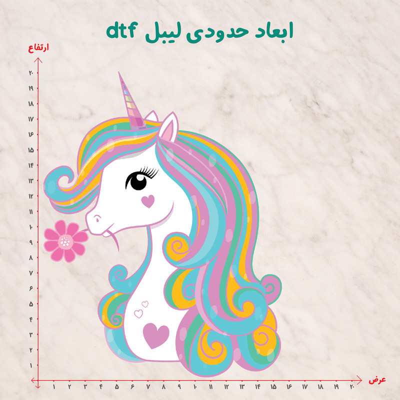 قیمت و خرید استیکر پارچه و لباس مدل dtf طرح یونیکورن کد H20.385 مجموعه 6 عددی