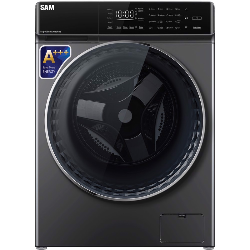 قیمت و خرید ماشین لباسشویی سام مدل ماشین لباسشویی سام الکترونیک مدل DD-P1485/IN ظرفیت 9 کیلوگرم