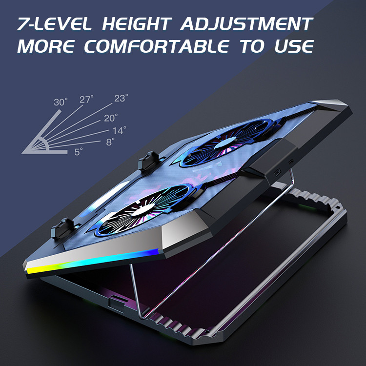 قیمت و خرید پایه خنک کننده لپ تاپ گیمینگ مدل Rgb 5fan D10 کد Mobile Stand