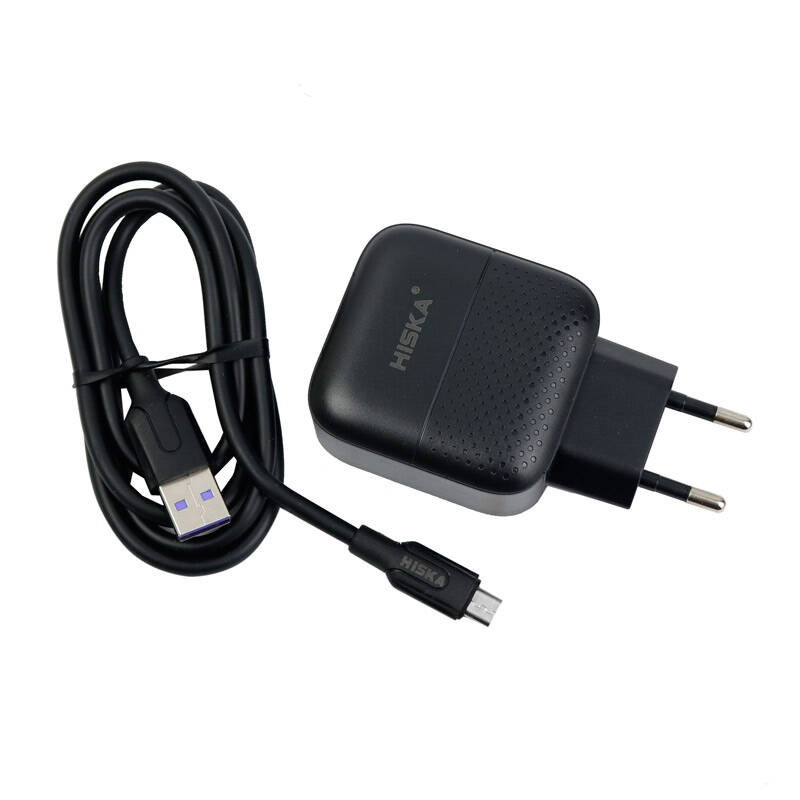 قیمت و خرید شارژر دیواری هیسکا مدل H-111Q به همراه کابل تبدیل microUSB
