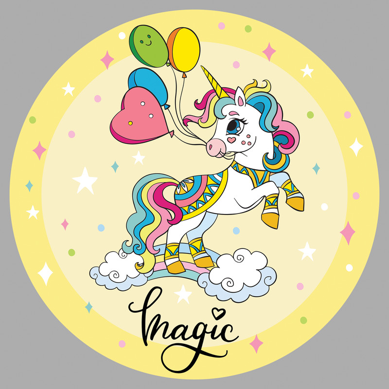 قیمت و خرید استیکر پارچه و لباس مدل dtf طرح یونیکورن کد H20.233 مجموعه 3 عددی