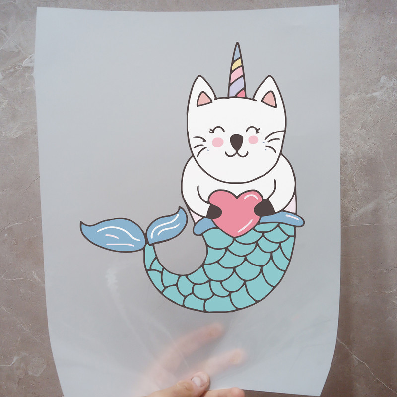 قیمت و خرید استیکر پارچه و لباس مدل dtf طرح یونیکورن کد H15.201 مجموعه 4 عددی