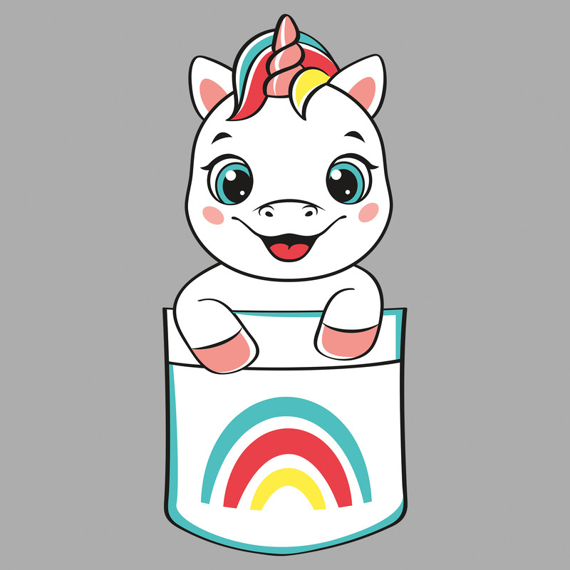 قیمت و خرید استیکر پارچه و لباس مدل dtf طرح یونیکورن کد H15.257 مجموعه 12 عددی