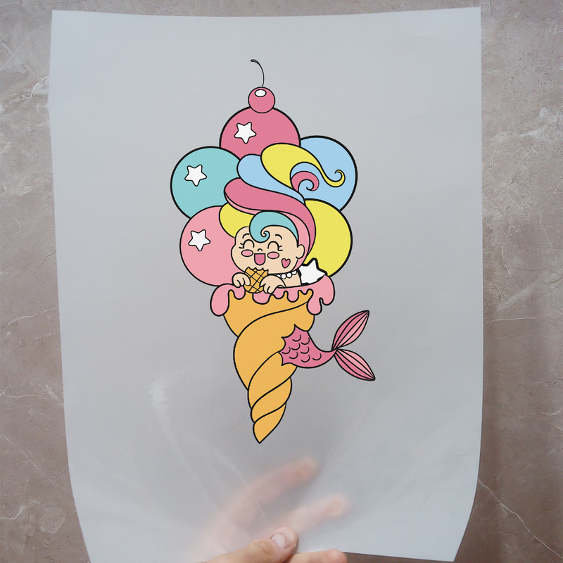 قیمت و خرید استیکر پارچه و لباس مدل dtf طرح یونیکورن کد H15.216 مجموعه 4 عددی