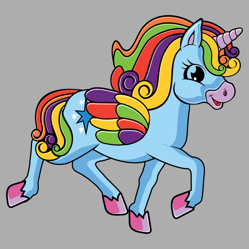 قیمت و خرید استیکر پارچه و لباس مدل dtf طرح یونیکورن کد H20.668 مجموعه 3 عددی