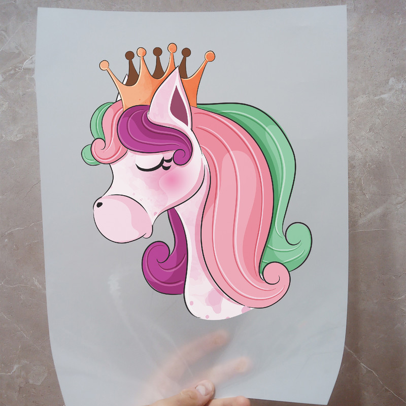 قیمت و خرید استیکر پارچه و لباس مدل dtf طرح یونیکورن کد H20.388 مجموعه 3 عددی