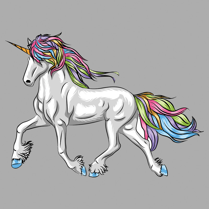 قیمت و خرید استیکر پارچه و لباس مدل dtf طرح یونیکورن کد H15.286 مجموعه 4 عددی