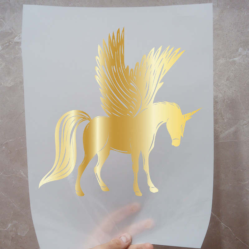 قیمت و خرید استیکر پارچه و لباس مدل dtf طرح یونیکورن کد H15.1120 مجموعه 4 عددی