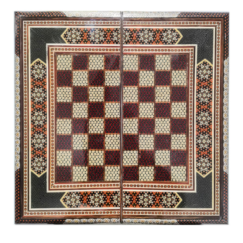 قیمت و خرید صفحه شطرنج خاتم کاری هنرلوکس مدل شایان