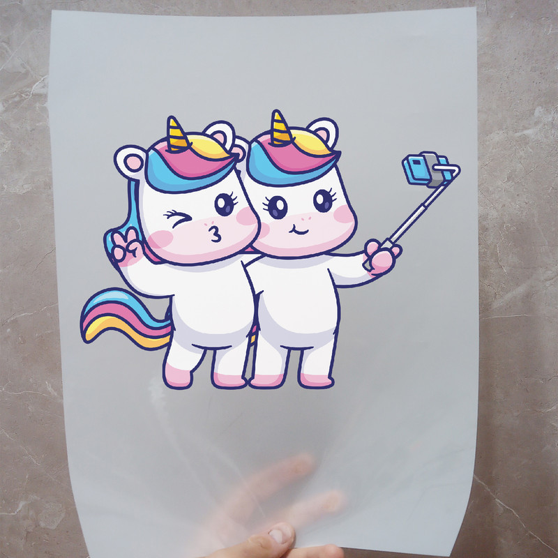 قیمت و خرید استیکر پارچه و لباس مدل dtf طرح یونیکورن کد H20.641 مجموعه 3 عددی