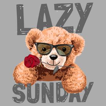 قیمت و خرید استیکر پارچه و لباس مدل dtf طرح تدی کد H20.117 مجموعه 3 عددی