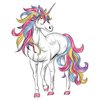 قیمت و خرید استیکر پارچه و لباس مدل dtf طرح یونیکورن کد H20.283 مجموعه 3 عددی