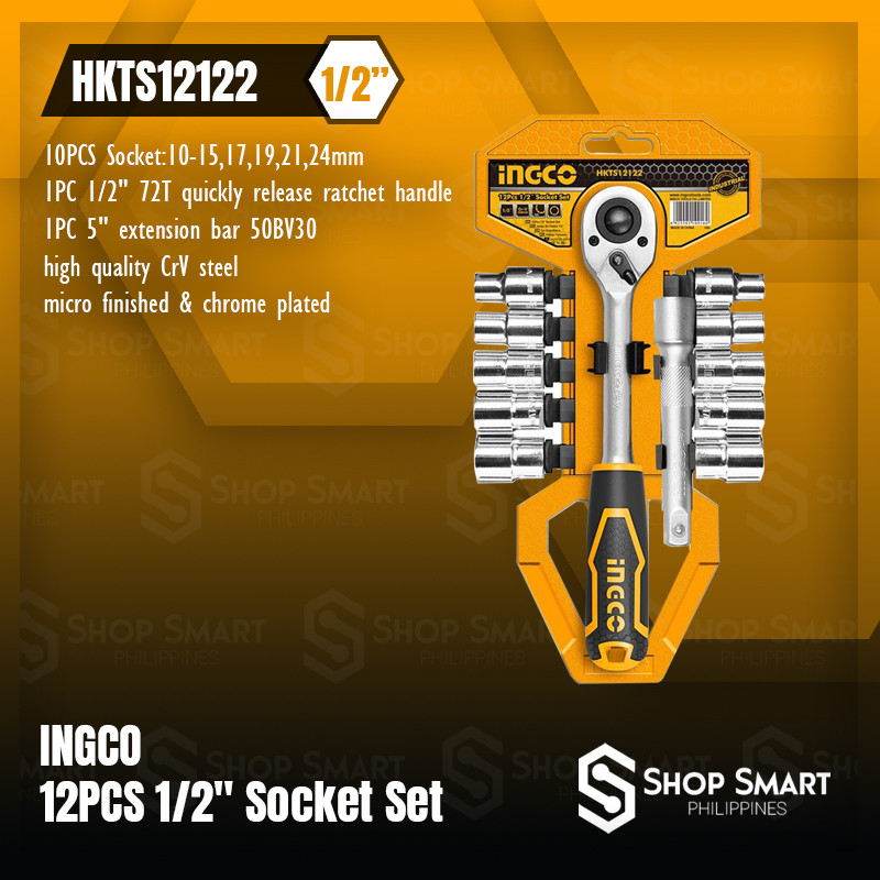 قیمت و خرید جعبه بکس اینکو مدل HKTS12122-1/2 inch مجموعه 12 عددی