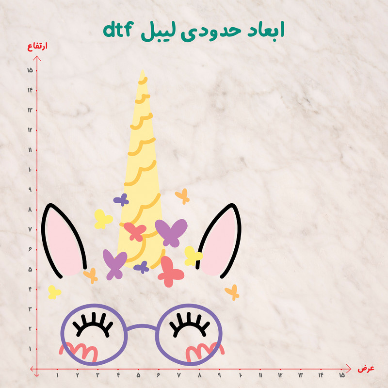 قیمت و خرید استیکر پارچه و لباس مدل dtf طرح یونیکورن کد H15.65 مجموعه 4 عددی