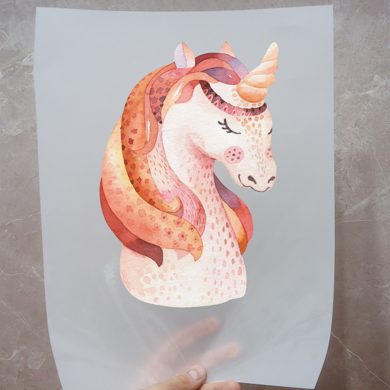 قیمت و خرید استیکر پارچه و لباس مدل dtf طرح یونیکورن کد H20.481 مجموعه 6 عددی