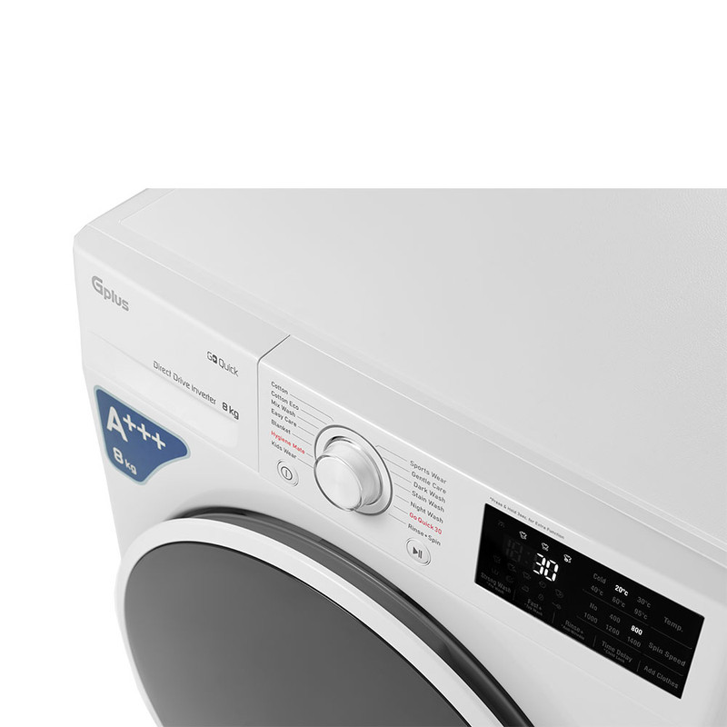 قیمت و خرید ماشین لباسشویی جی پلاس مدل GWM-L87W ظرفیت 8 کیلوگرم