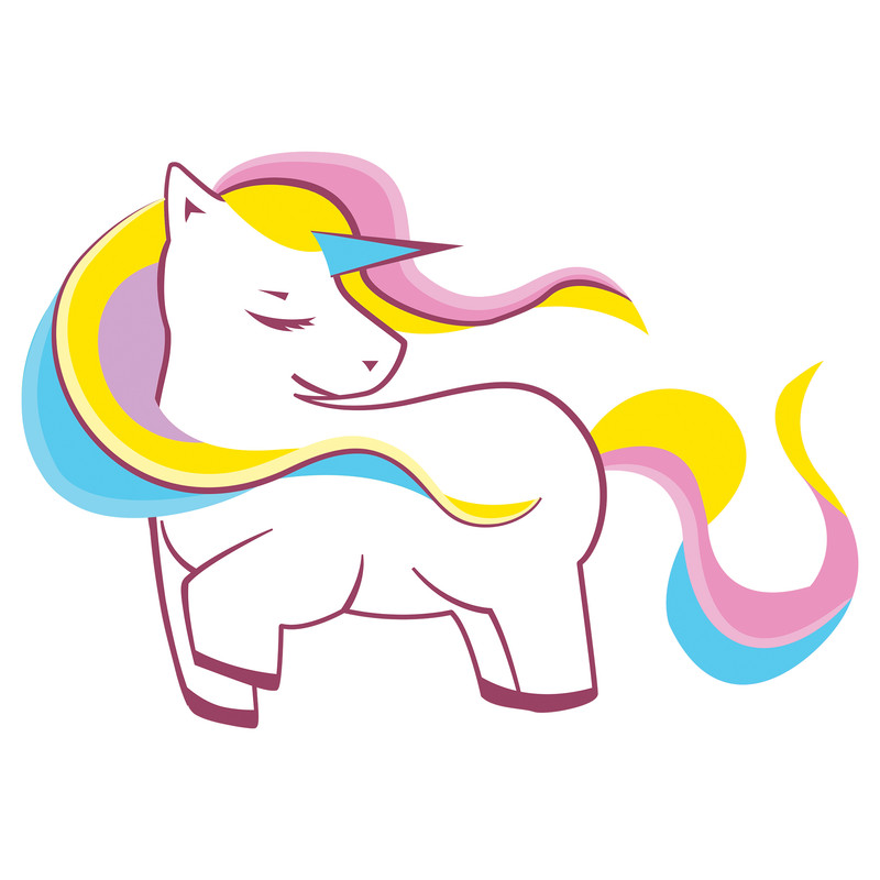 قیمت و خرید استیکر پارچه و لباس مدل dtf طرح یونیکورن کد H15.602 مجموعه 4 عددی