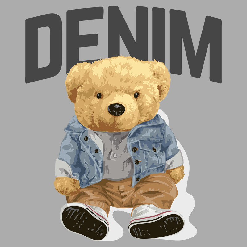 قیمت و خرید استیکر پارچه و لباس مدل dtf طرح تدی کد H15.160 مجموعه 4 عددی