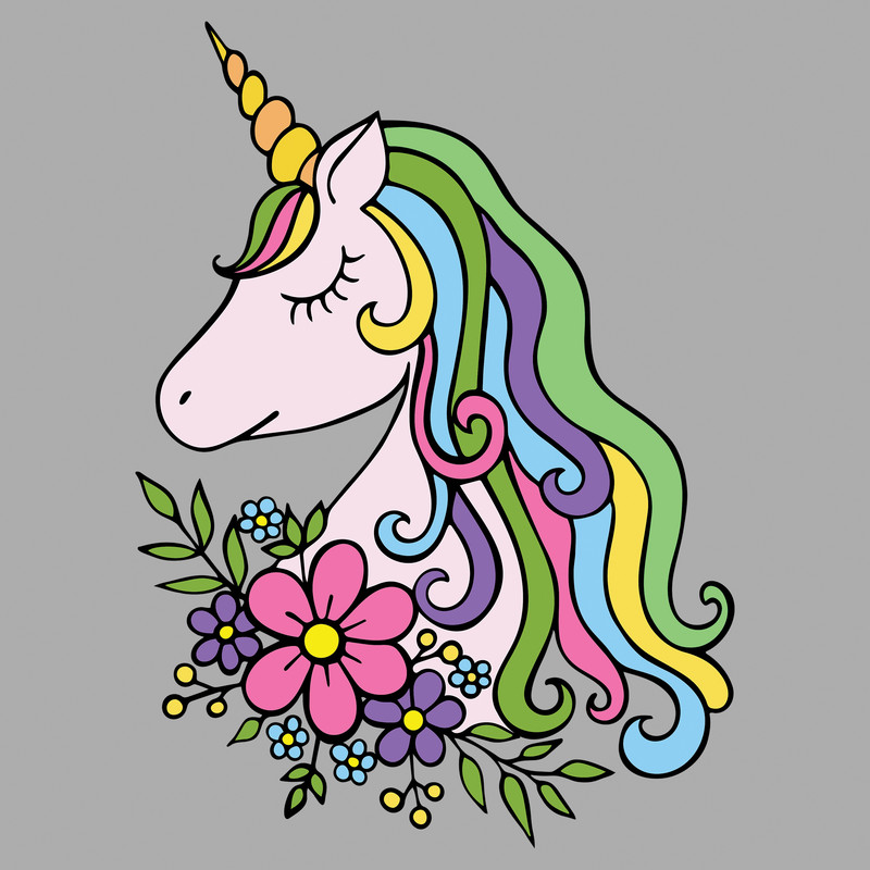 قیمت و خرید استیکر پارچه و لباس مدل dtf طرح یونیکورن کد H15.929 مجموعه 4 عددی