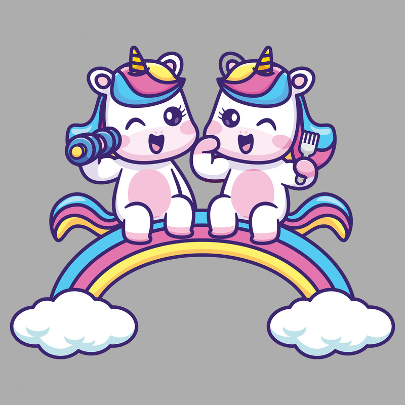 قیمت و خرید استیکر پارچه و لباس مدل dtf طرح یونیکورن کد H15.624 مجموعه 4 عددی